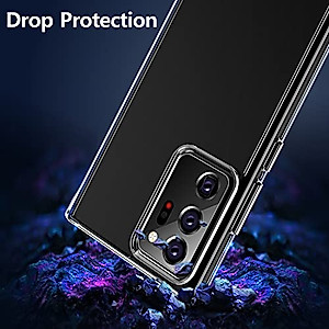 Rayboen Case for Samsung Galaxy Note 20 Ultra, Crystal Clear Shockproof Non-Slip Protective Cover, Hard PC Back & Soft TPU Frame Slim Fit Phone Case for Galaxy Note 20 Ultra 5G