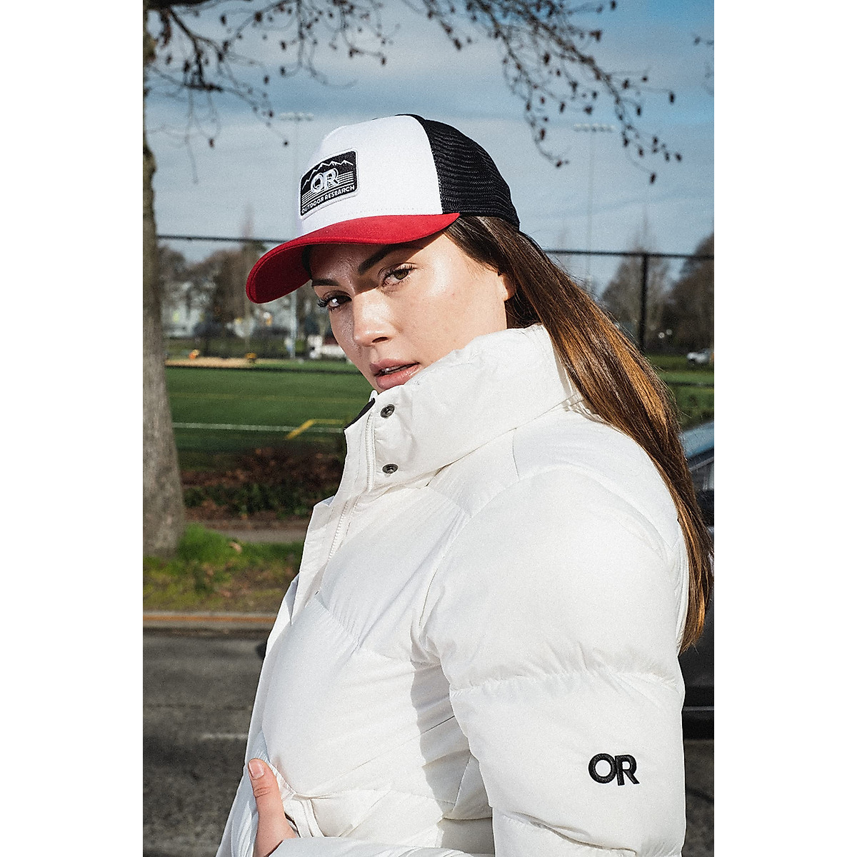 Outdoor Research Advocate Trucker Cap – Snap Closure & Breathable Mesh Back with Vintage Design