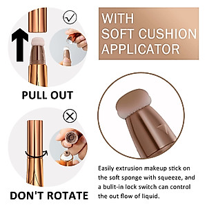 DAGEDA Contour Beauty Women Wand, Liquid Face Concealer Pen, Smooth Creamy Matte Finish Liquid Contour Stick with Soft Cushion Applicator, Blendable Waterproof Body Face Contouring Makeup, 0.53oz (01)