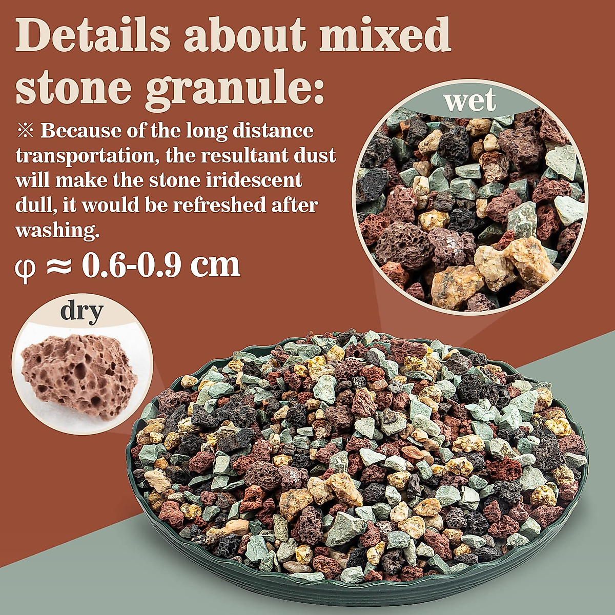 Sukh 300G Horticultural Succulent Soil Mix - Succulent Rocks Bonsai Mix Succulent Potting Mix Lava Rocks Cactus Soil Potting Mix Amendment.