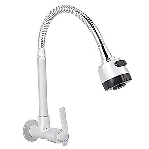 Single Cold Water Type Kitchen Faucet Wall Mount Kitchen Sink Faucet Household 360 Rotatable Kitchen Fixtures G1 2in