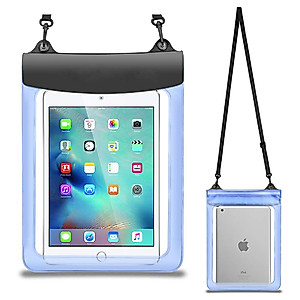 Universal 9.7-11 inch Tablet Waterproof Case Dry Bag Pouch Fit for iPad 10.2 10.9, iPad Air 10.9, iPad Pro 11, Samsung Galaxy Tab A9+, Tab S6 Lite, Microsoft Surface Dragon Touch Simbans Chiwu (Blue)