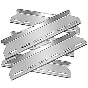 Zemibi 5 PC Heat Shield Tent Plate 17 5/16" Grill Replacement Parts for Charmglow 720-0234, BBQ Repair Kits for Nexgrill 720-0033 720-0234 720-0289 Gas Grill Models, Stainless Steel BBQ Burner Cover