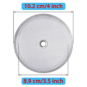 6 Pieces Attsky French Press Filter, 4 Inch Stainless Steel Mesh Screen and Replacement Parts for French Press Coffee Maker