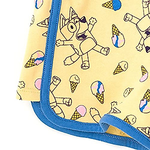 Bluey Toddler Girls Cosplay Tank Top Dolphin and French Terry Shorts 3T