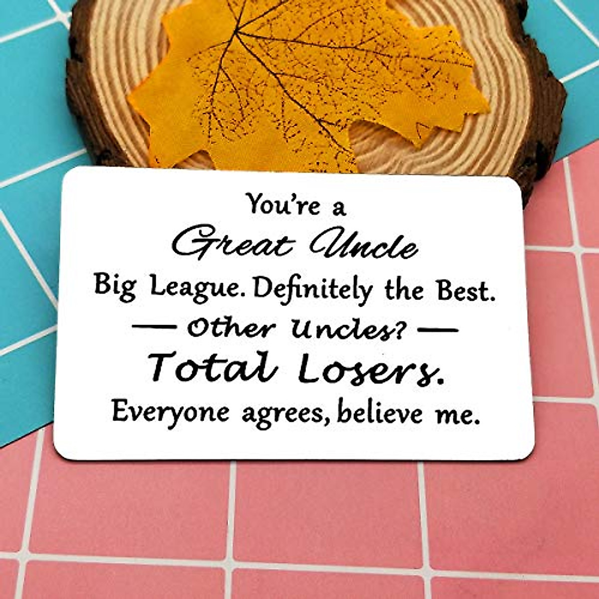 Father Day Gift for Uncle Engraved Wallet Card Insert for My Uncle Metal Wallet Insert Card Gift from Nephew Niece to Uncle Christmas Birthday Gift for Men Gift for Valentine Present for Uncle Brother