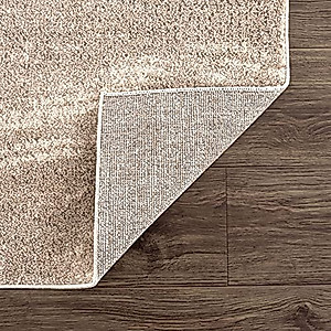 Abani Contemporary Design Beige & Cream 7'9" x 10'2" (8'x10') Area Rug Rugs - Unique Non-Shed Desert Folds Print Living Room Rug