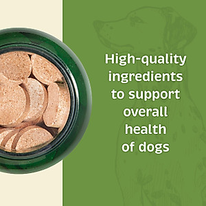 Spirited Paw Health + Vitality for Dogs - Pet Supplement for Immune System, Coat, Liver Health & More - Dog Multifunctional Support with Choline, Calcium, Zinc, & Vitamins D and A - 90 Chewable Wafers