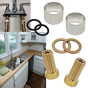 1 Set 100818 Thick Countertop Extension Set for Faucet Valves, Faucet Shank Extension