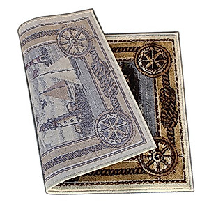 Masada Rugs Nature Area Rug Mat Nautical Scene (2 Feet X 3 Feet 2 Inch) Mat