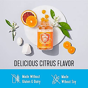 Vital Proteins Immune Support Gummies, Citrus Flavor, Zinc, Vitamin C and Ginger Extract to Support Immune Health, 30-Day Supply, 60 Count