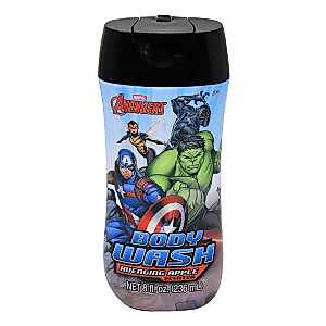 Marvel Avengers Bathroom Bundle ~ 5 Pc Avengers Bath Accessories Set Including Body Wash, Tote Bag, Toothbrush, Stickers, and More! (Avengers Bathroom Decor)