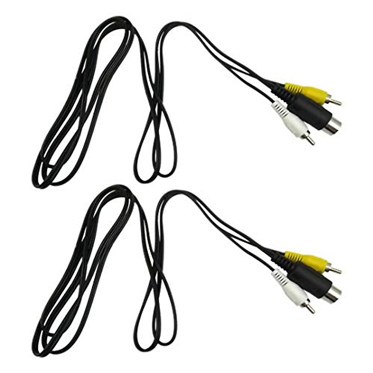 WGL 2pcs New Replacement RCA AV Cable for Sega Genesis & Sega Master System