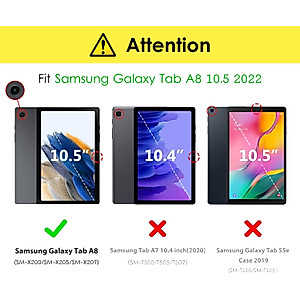 Fancity Case for Samsung Galaxy Tab A8 10.5 Inch 2022 Release, Multi-Viewing Angles, PU Leather Smart Cover with Auto Sleep Wake Feature for Galaxy Tab A8 Tablet [SM-X200/X205/X207], Marble Pink