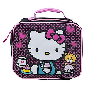 Fast Forward Hello Kitty Lunch Box Reusable and Insulated Lunch Bag for Kids, Girls, Boys, Unisex, Toddlers