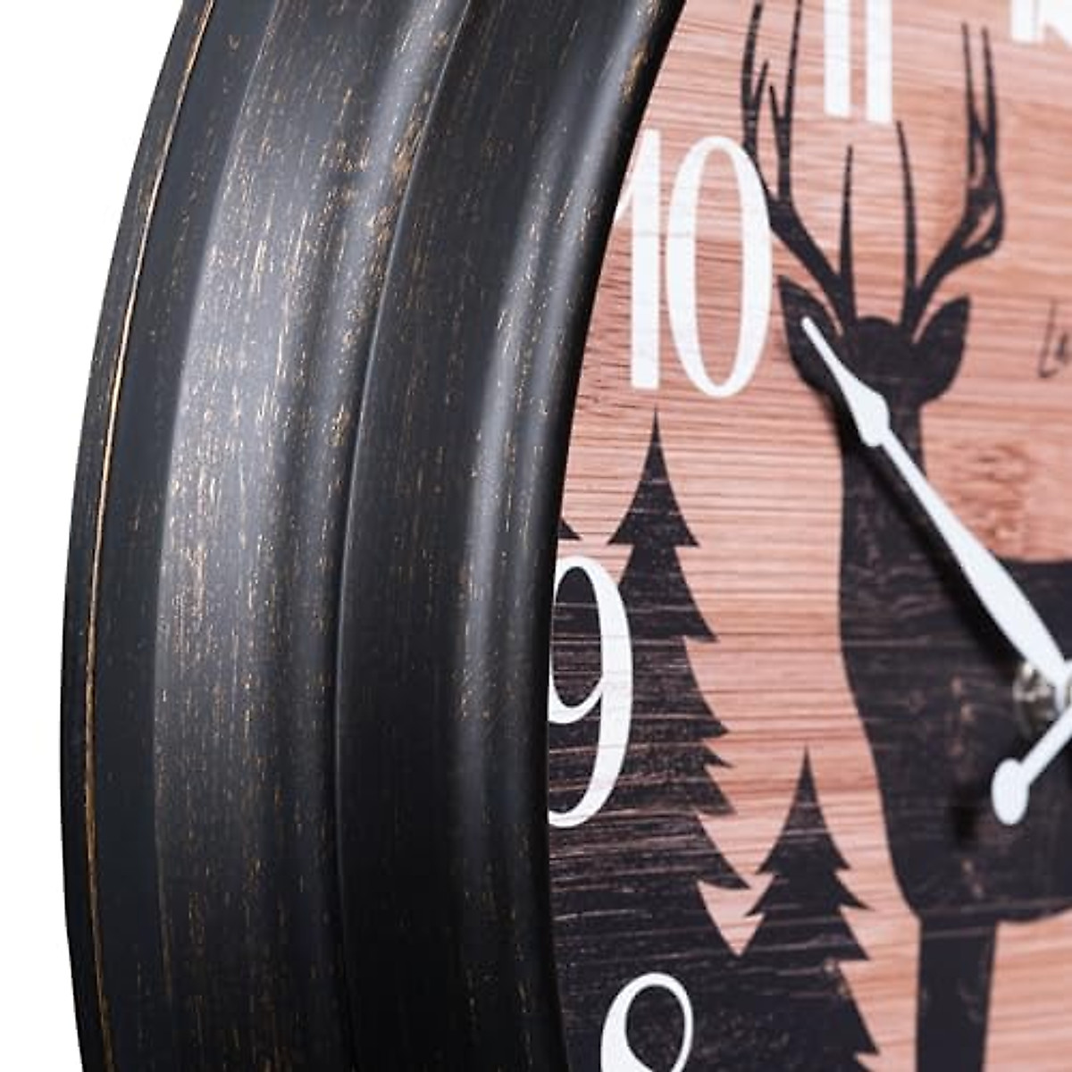 La Crosse Clock 433-3841D 15.75" Indoor/Outdoor Northwoods Deer Quartz Wall Clock