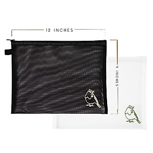 River & Robin diaper bag organizing pouches | set of 2 mesh zipper pouches for organizing | large pouches for organization and diaper bag organizer | mesh pouch | mesh bags with zipper