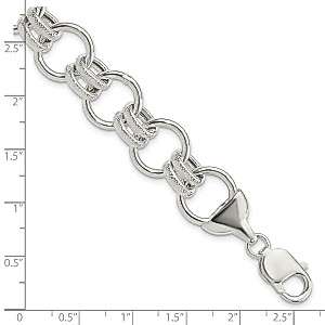 IceCarats 925 Sterling Silver Chain Bracelet 7.5 inch
