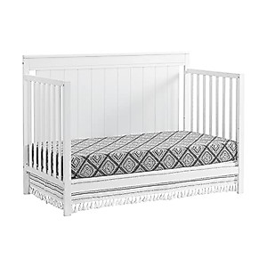 Oxford Baby Lazio 4-in-1 Convertible Crib, Snow White, GreenGuard Gold Certified