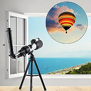 SZRWD Kids Astronomical Telescope, Professional 90X Astronomical Landscape Telescope with Tripod & 2 Magnification Eyepieces & 1.5X Barlow Len, Suitable for Children Beginners to Explore Science
