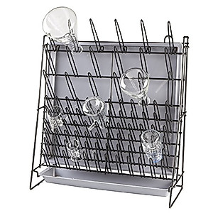 Heathrow Scientific HS23243A Glassware Drying Rack, 90 Pegs, Vinyl-Coated Steel Wire Construction, Self-Standing or Wall-Mountable