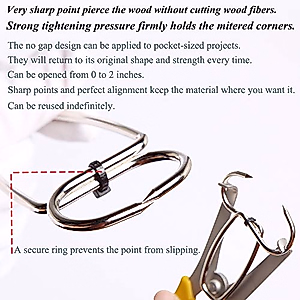 Feiyang Miter Spring Clamps Kit for Woodworking,Picture Frames,Wood Trim,Moldings