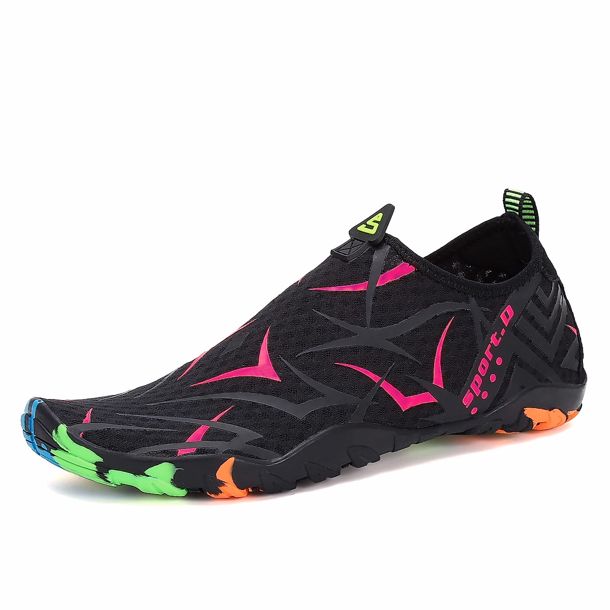 Mishansha Water Shoes for Women Beach Shoes Quick Dry Swimming Shoes Outdoor Surfing Kayaing Warer Aerobic Shoes Black&Red 8.5 M US Women (40)