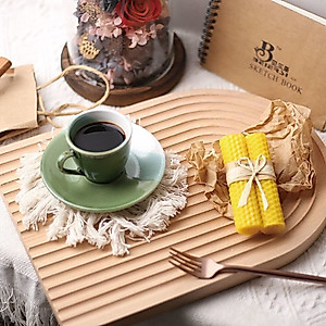 Enkrio Boho Wooden Rainbow Arch Tray Decorative Wood Charcuterie Board Wood Serving Boards for Kitchen Home Decor