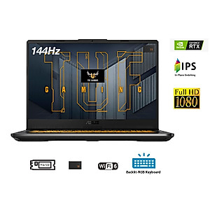 ASUS 2022 Latest TUF F17 Flagship Gaming Laptop: 17.3" FHD 144Hz IPS Display, Intel Gaming H Core i5-11260H, 16GB RAM, 1.5TB NVMe SSD, 4GB Gefore RTX 3050, WiFi-6, Backlit-KYB, DTS Audio, Win10H, T.F