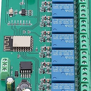 ESP8266 Relay Module, Relay Module 8‑Channel ESP8266 Development Board Development Board with 1 X Relay Module for Smart Home Control