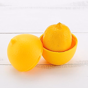 4pcs Fruit Container Refrigerator Vegetable and Fruit Storage Containers Reusable Food Saver Vegetable Shaped Food Saver (Onion Tomato Lemon Green Pepper)(COLOR:Multi)
