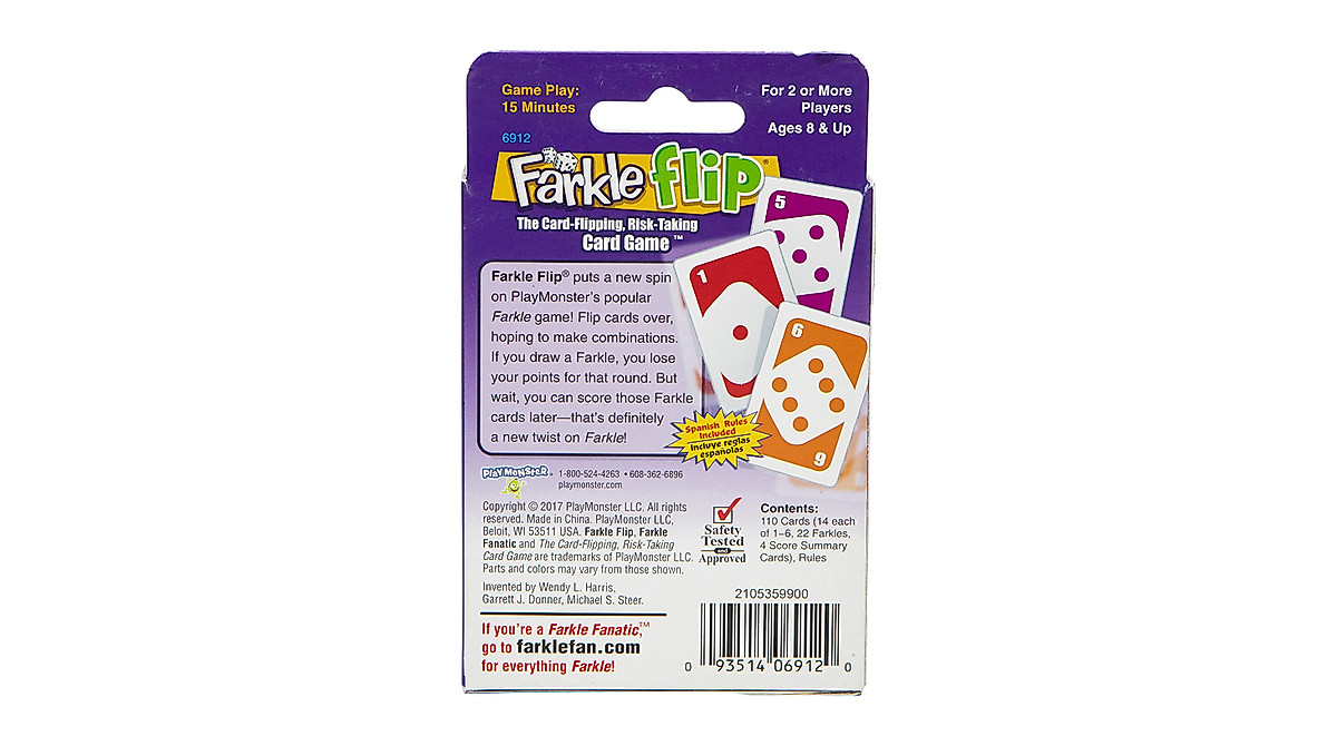 PlayMonster Farkle Flip - Fun Card Game for Family Nights