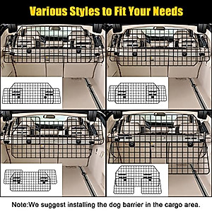 Gtongoko Dog Car Barriers for SUVs, Vehicles, Cars, & Trucks, Adjustable Heavy-Duty Wire Mesh Pet SUV Barriers Universal-Fit, Dog Car Guard, Car Accessories Safety Travel