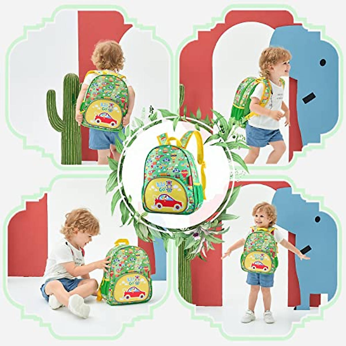 Daaupus 12-Inch girl preschool backpack,Kids Backpack for Boys & Girls, Perfect for Daycare and Preschool, Unique design print backpack for school and travel