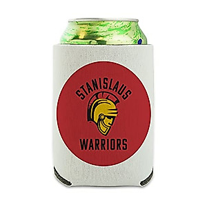 California State University Stanislaus Warriors Logo Can Cooler - Drink Sleeve Hugger Collapsible Insulator - Beverage Insulated Holder