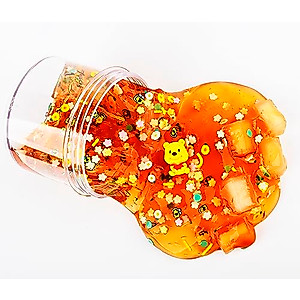 4 Packs of Jelly Cube Crystal Slime Kit, pre-Made Crisp Glue Boba Slime Party Gifts for Girls and Boys, DIY Kids Shimmer Clear Slime, Soft Stretch and Non-Stick Soft Putty Birthday Slime Toys