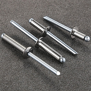 Wensilon (250Pcs) 3/16"x1/2" stainless steel blind pro Rivets,Steel handle and stainless steel mandrel