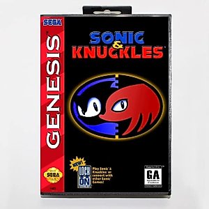Sonic and Knuckles Game Cartridge 16 bit MD Game Card With Retail Box For Sega Mega Drive For Genesis-US BOX