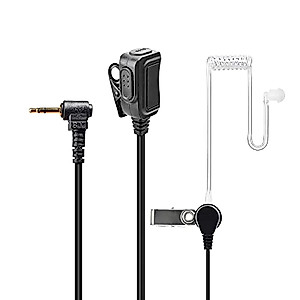 HYS Walkie Talkie Earpiece with Mic/PTT, Acoustic Tube Headset, Surveillance Radio Earpiece for Law Enforcement, for Motorola 2.5mm T200TP T260 T100TP T402 T460 T465 T600 T605 T800 Talkabout Radio