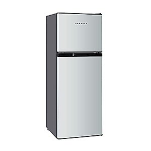 Frestec 4.7 CU' Refrigerator, Mini Fridge with Freezer, Compact Refrigerator, Small Refrigerator with Freezer, Top Freezer, Adjustable Thermostat Control, Door Swing, Stainless Steel (FR 472 SL)