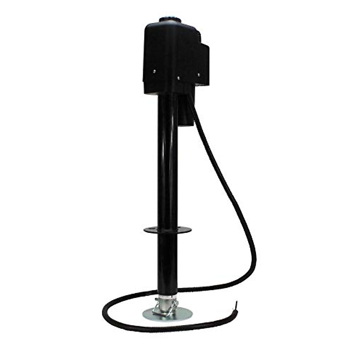 Quick Products JQ-3500B Power A-Frame Electric Tongue Jack with LED Work Light and Permanent Ground Wiring for Camper Trailer, RV - 3,650 lbs. Capacity (Higher then Standard 3,500 lbs. Jack!), Black