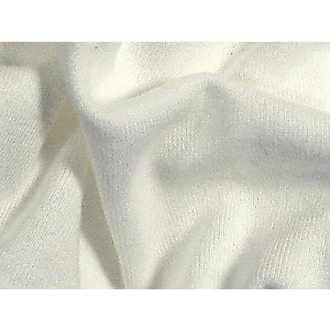 Organic Cotton 10 Ounce Baby Rib Knit Fabric - White - by The Yard