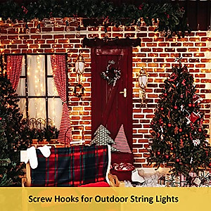 RELBRO 50 Pcs Screw Hooks, 1-1/4 Inch Bronze Cup Hooks Screw in Mug Hooks Metal Heavy Duty Screw Wood Wall Ceiling Hooks Plant Hooks Indoor Outdoor for Utensils Baskets Lights Wreaths