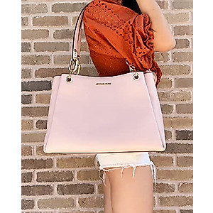 Michael Kors Women's Trisha Large Shoulder Bag Tote Purse Handbag (Powder Blush)