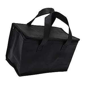 UPKOCH Camping Insulated Bag 4pcs Insulation Cold Food Insulated Portable Insulation Thermal Insulation Non-woven Fabric Drinks Black Aluminum Delivery Storage