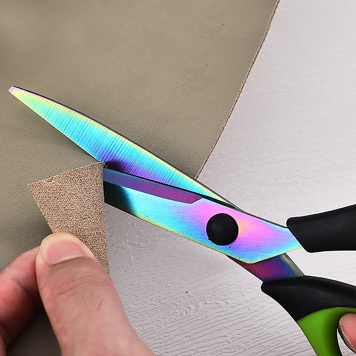 Scissors All Purpose,Heavy Duty Sharp Titanium Blades Scissors with Rubber Soft Grip Handle,Craft Scissors Set of 3 Pack Tool Set Great for Office, Sewing, Arts, School and Home Supplies