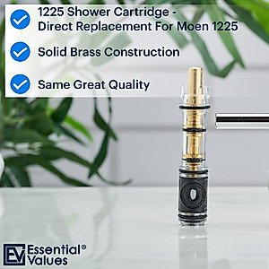 1225 Replacement Cartridge for Moen – Aftermarket Replacement Compatible with One Handle Kitchen and Bathroom Sink Faucets, Slick Polished Finish | Made from the Markets Finest Metal