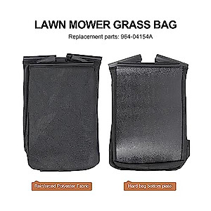 Powswopx 964-04154A Lawn Mower Grass Bag Replacement Compatible with MTD/Craftsman 964-04154 M105 140cc, Fits 21” Lawn Mower Bag (Without Grass Catcher Frame)