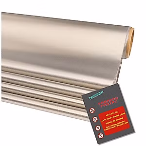 Faraday Fabric Copper Faraday Cloth, Military Grade Material DIY Faraday Cage Blanket for WiFi, Cell, Bluetooth, EMP, EMF, RFID 43" x 118"(3 1/4 Yards)