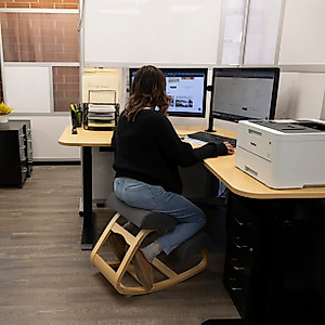 RRI Goods Kneeling Desk Chair, Sturdy Ergonomic Kneeling Chair for Office and Students, Rocking Motion for Natural Movement